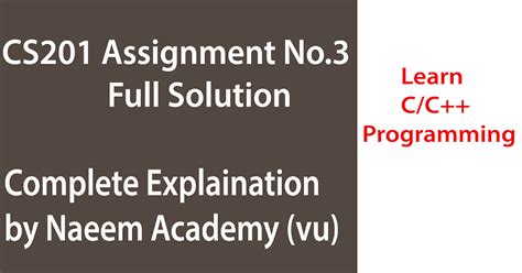 Virtual University Assignments Solution Daily It Info