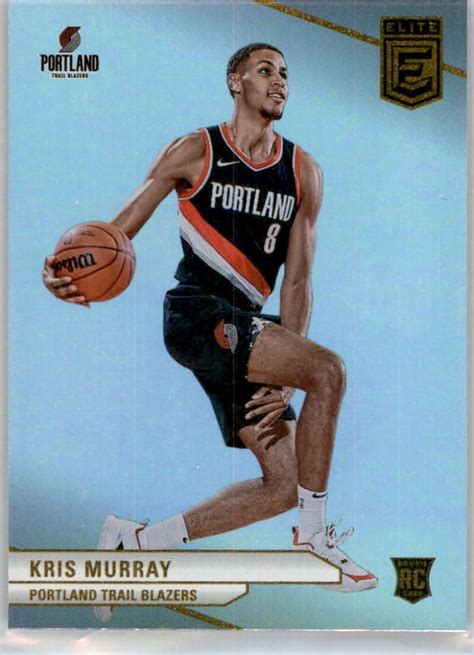 2023 24 Donruss Elite 248 Kris Murray Rc Rookie Card Portland Trail Blazers