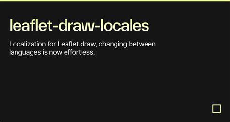 Leaflet Draw Locales Codesandbox