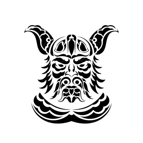 Premium Vector Viking Head Made Of Patterns Good For Tattoos Or Prints Isolated Vector