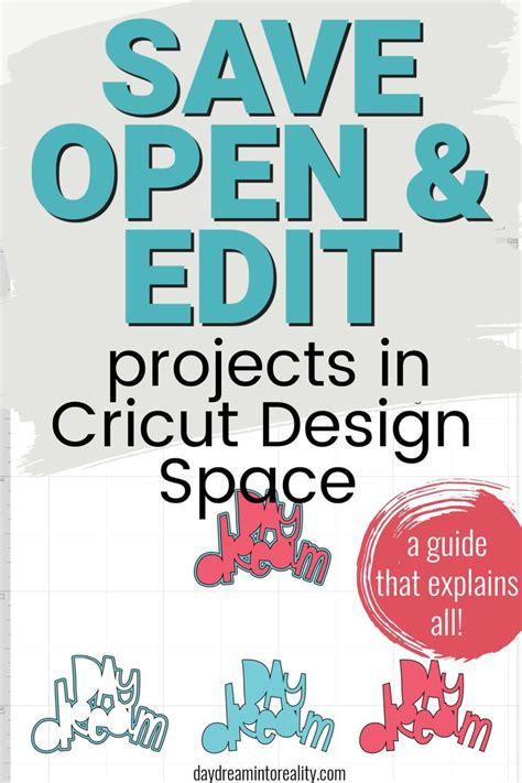 Save Open Edit Combine Projects In Cricut Design Space Desktop And App Cricut Design