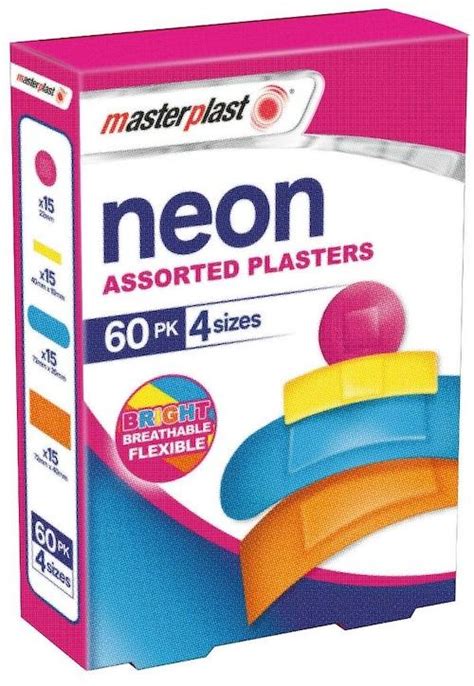 Buy Masterplast Neon Assorted Plasters X60 In Nigeria First Aid And Test Kits Supermartng
