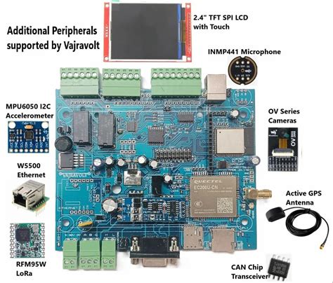 Vajravolt Ai Iot Gateway Board 4g Lte Gps Based On Esp32 S3 Quectel Ec200u Rs485 Ethernet At