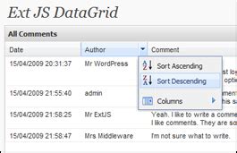Using an Ext JS DataGrid with AJAX in the WordPress Administration Panel André Kolell