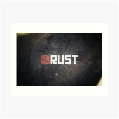 Rust Video Game Logo Art Print For Sale By Vintage Travler Redbubble