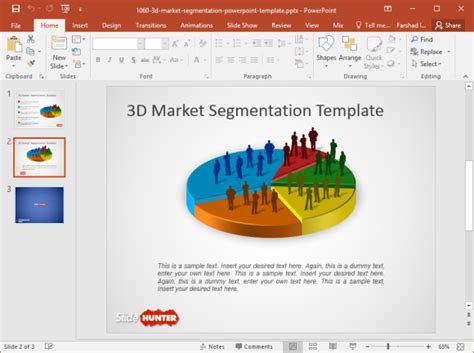 Free D Market Segmentation PowerPoint Template