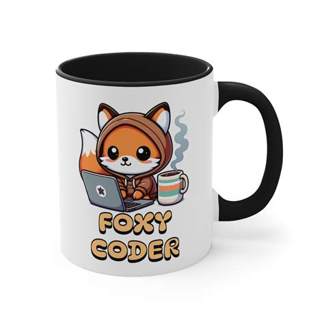 Kawaii Fox Coder 11oz Mug Adorable Programming Fox Cup Tech Geek