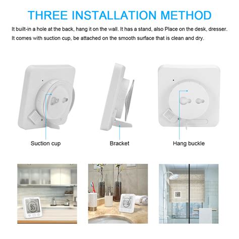 Lcd Screen Waterproof Digital Bathroom Wall Clock Grandado