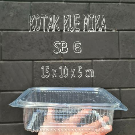 Jual Kotak Plastik Mika Sb6 Kue Snack Sb 6 Isi 50 Shopee Indonesia