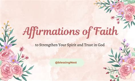 120 Affirmations Of Faith To Strengthen Your Spirit And Trust In God