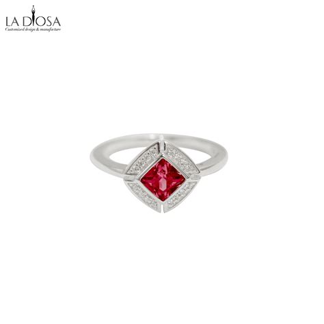Square Ruby Ring Ladiosa