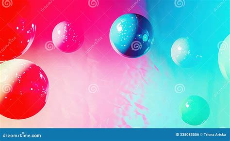 Colorful Spheres Float Against A Vibrant Gradient Background Creating A Dynamic Visual Effect