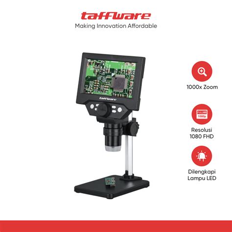 Jual Taffware Mikroskop Digital 10 Mp Pembesaran 1000x Led Display G5 Shopee Indonesia