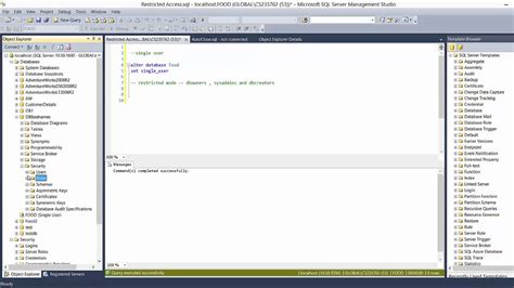 1 Restricted User Part 2 Sql Administration Youtube