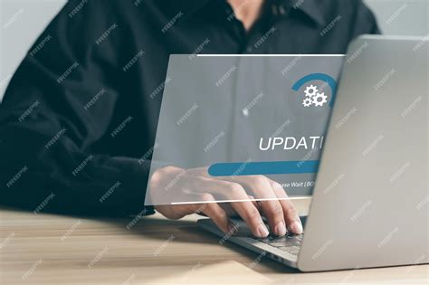 Premium Photo Businessman Working And Installing Update Process Software Update Or Operating