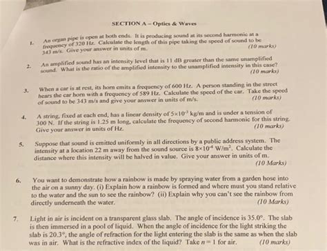 Solved Answer All These Physics Questions And Explain With Chegg Com