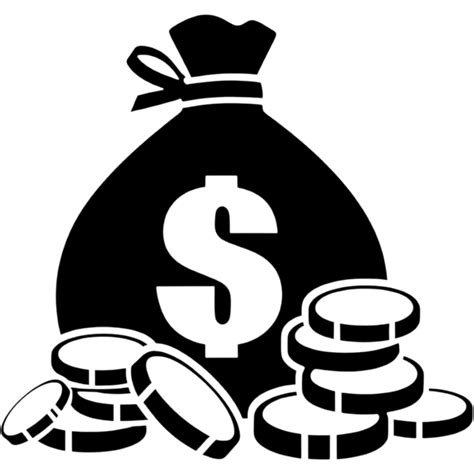 Money Bag Clipart Black And White Money Bag Symbol Black Money Bag