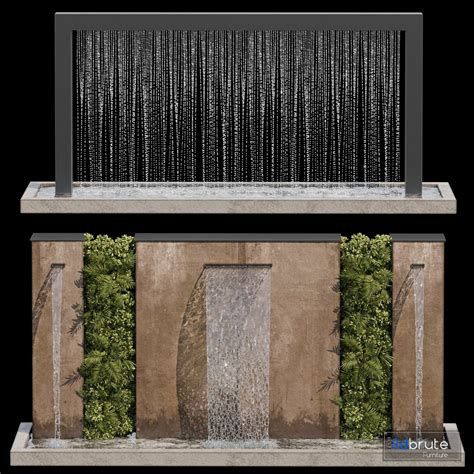 Waterfall Fountains Cascade 05 3d Model Buy Download 3dbrute