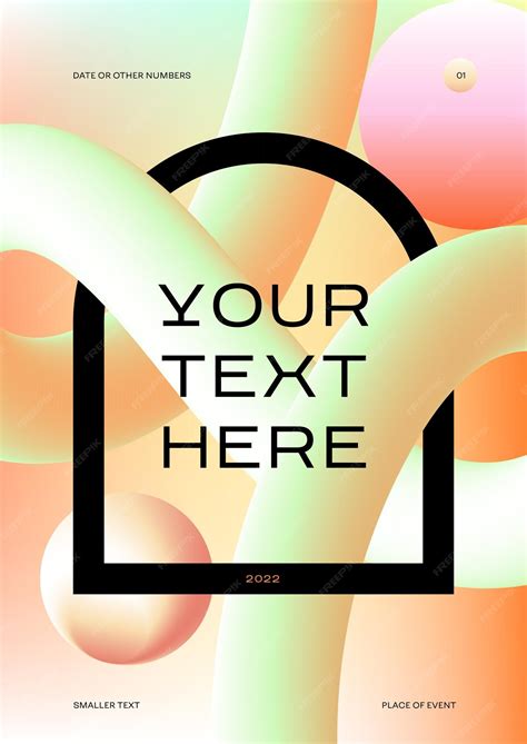 Premium Vector Abstract Gradient Poster Design Template With Typography