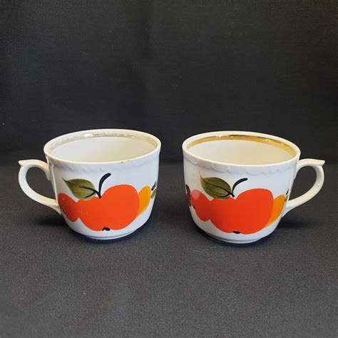 Чашка чайная Яблоки фарфор завода Чайка СССР Цена за 1 шт купить по низким ценам в интернет