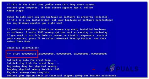 How To Fix Critical Windows Error 0x00000019 Appuals Com
