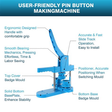 Badu Bg Машина за правене на значки за копчета Направи си сам комплект за създаване на игли за