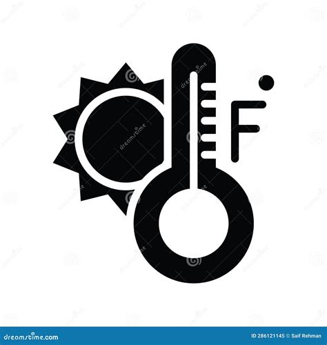 Fahrenheit Vector Solid Icon Design Illustration Stock Illustration Illustration Of Print