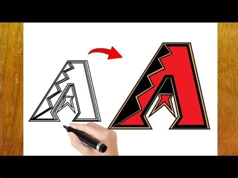 How To Draw Arizona Diamondbacks Logo Youtube