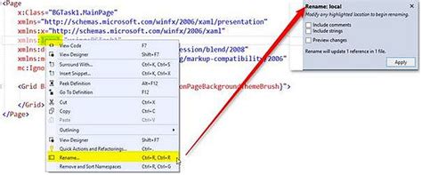 XAML Highlight Features In Visual Studio
