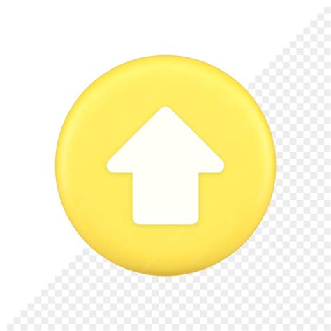premium psd arrow up button directional pointer cyberspace cursor 3d