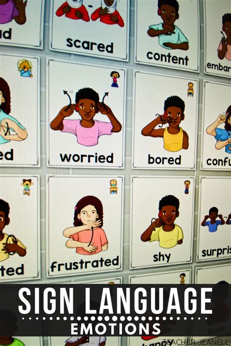 Asl Feelings And Emotions Mini Posters Sign Language Feelings Chart