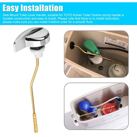 Side Mount Toilet Tank Lever Polished Chrome Toilet Flush Handle Kohler