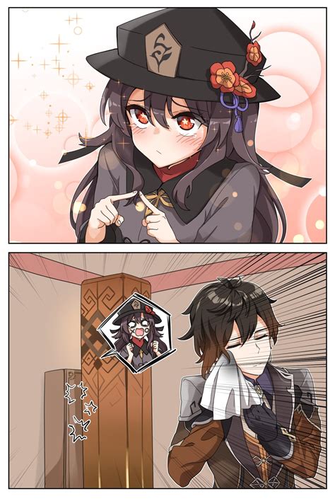 A Cute Hu Tao And Zhongli Comic I Found On Twitter Credit 6hopsb98