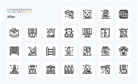 25 Killer Line Icon Pack 19259023 Vector Art At Vecteezy