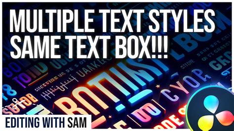 Multiple Text Styles in Same Text Box in DaVinci Resolve | Different Fonts and Size in Same Text ...