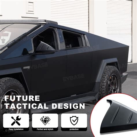 Cybertruck Side Mirror Cover Futuristic Tactical Horn Style Rearview M