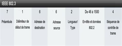 La Structure Dune Trame Réseau Ethernet Ieee 8023 Coursnet