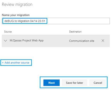 sharepoint migration tool debug to