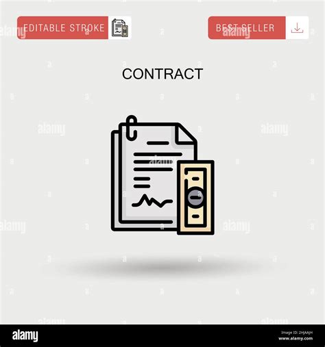 Contract Simple Vector Icon Stock Vector Image And Art Alamy