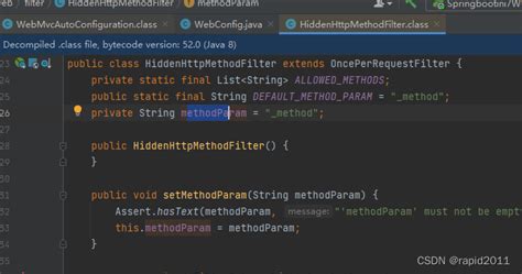 Springboot2 7 Web2 请求参数处理 只有post才能带隐藏method，只允许额外三种put Delete Patch