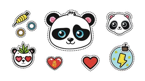 Premium Vector Vector Collection Of Cute Patch Stickers