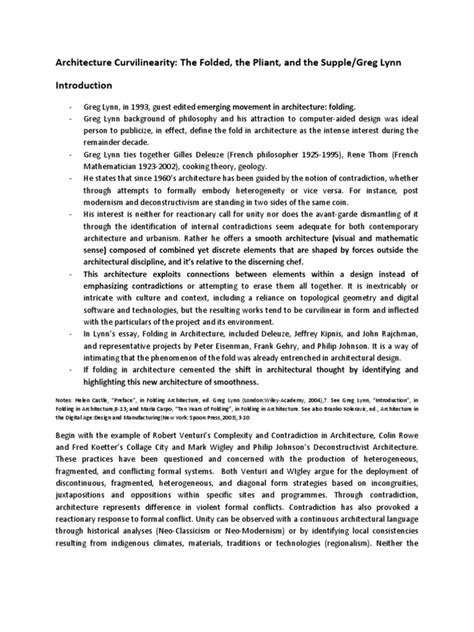 Architecture Curvilinearity Pdf Viscosity Geometry