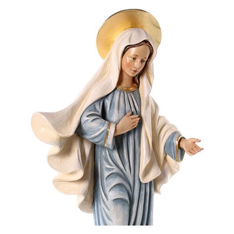 Our Lady Of Medjugorje Statue 60x30x15 Cm In Fiberglass Online Sales