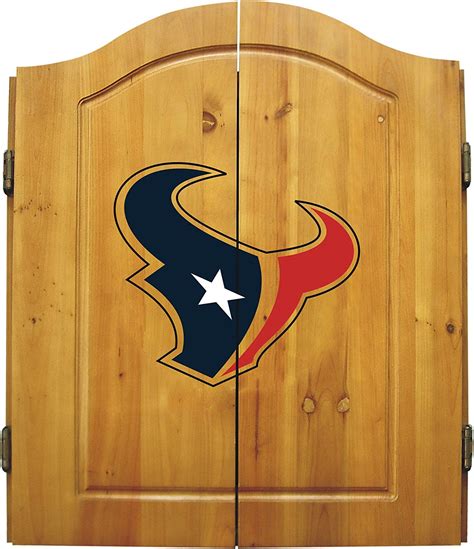 Houston Texans Premium Solid Pine Dartboard Cabinet