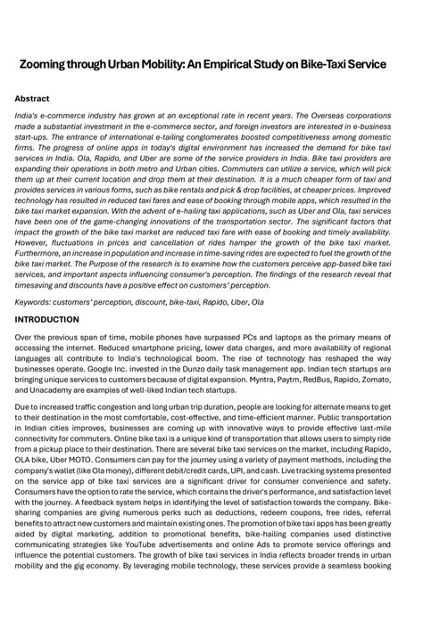 Subhojit Das On Linkedin Urbanmobility Biketaxis Researchinsights Sustainabletransport