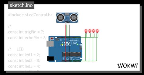 Hc Sr04 Led Test Wokwi Esp32 Stm32 Arduino Simulator