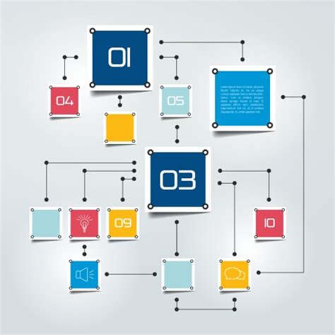 Round Infographic 8 Steps Net Flow Chart Diagram Vector Image