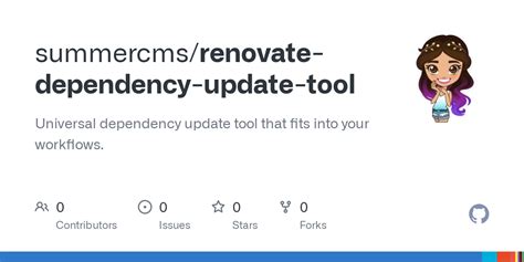 Github Summercmsrenovate Dependency Update Tool Universal
