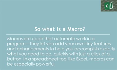 Create Macros In Excel ELearning