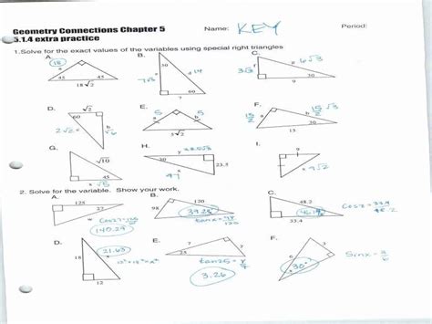 50 Right Triangle Trigonometry Worksheet Answers Chessmuseum Template Library